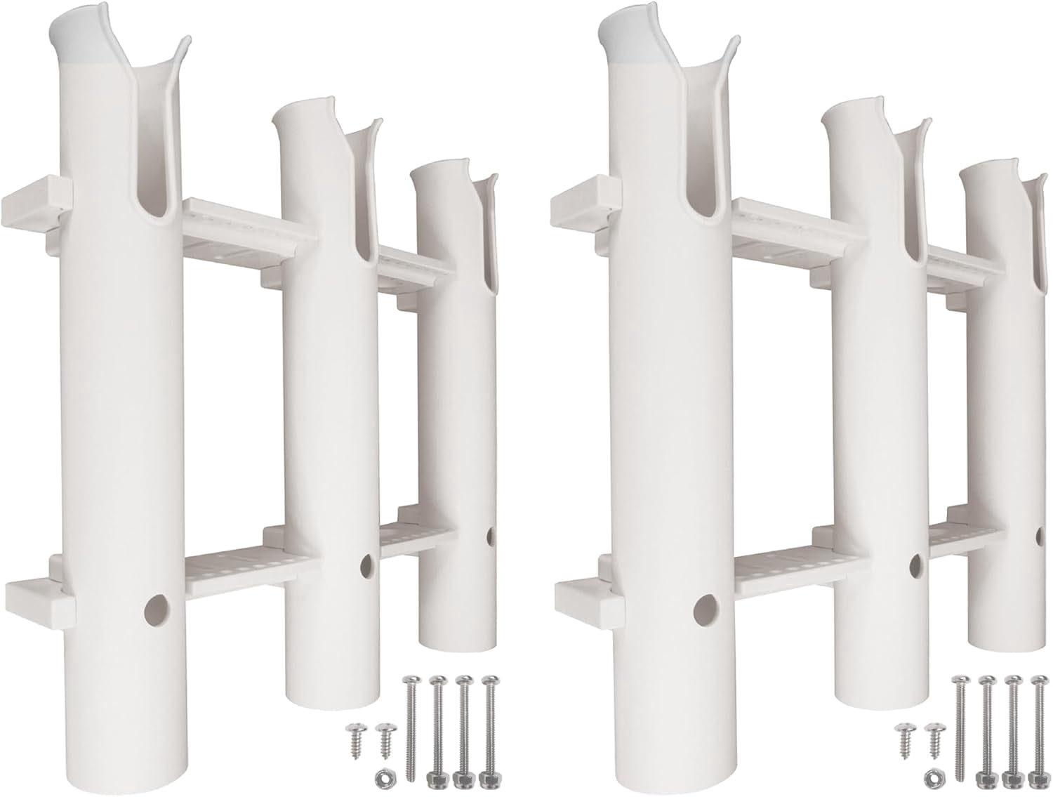 Pactrade Marine Fishing Rod Holder - Triple-Tube Rack (2-Pack) - UV ...