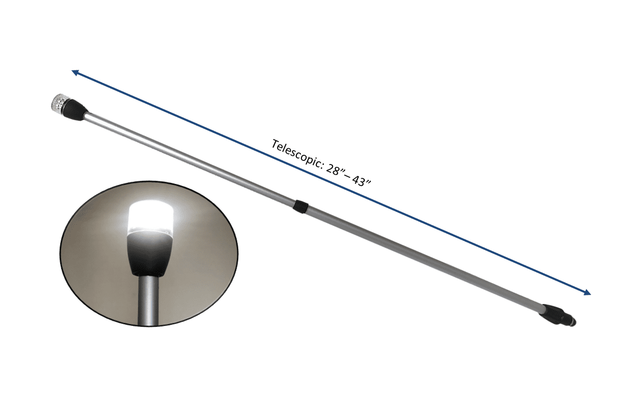 Pactrade Marine LED 28-43" All-Round Long White Stern Light Plugin ...