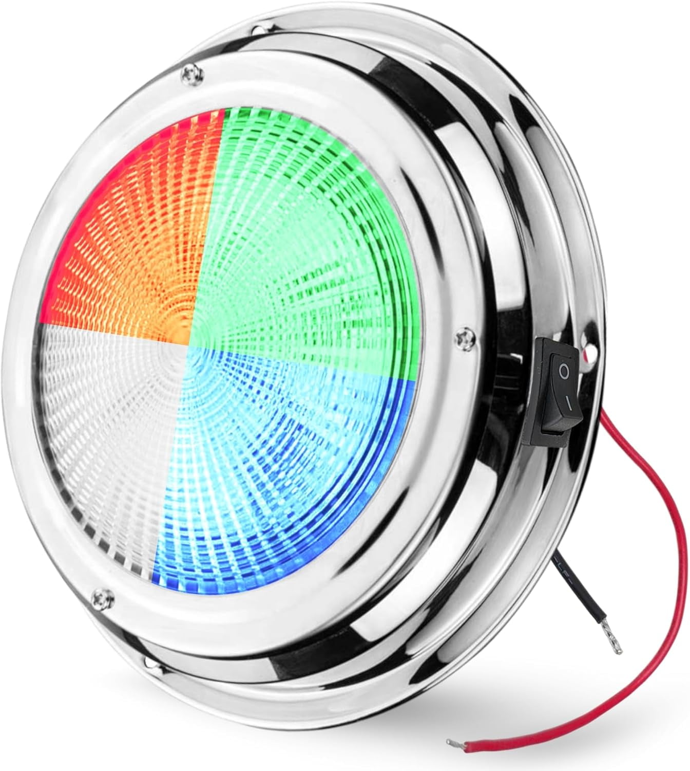 Pactrade Marine LED Dome Light RGBW - 5-Inch Lens, Built-in Color ...