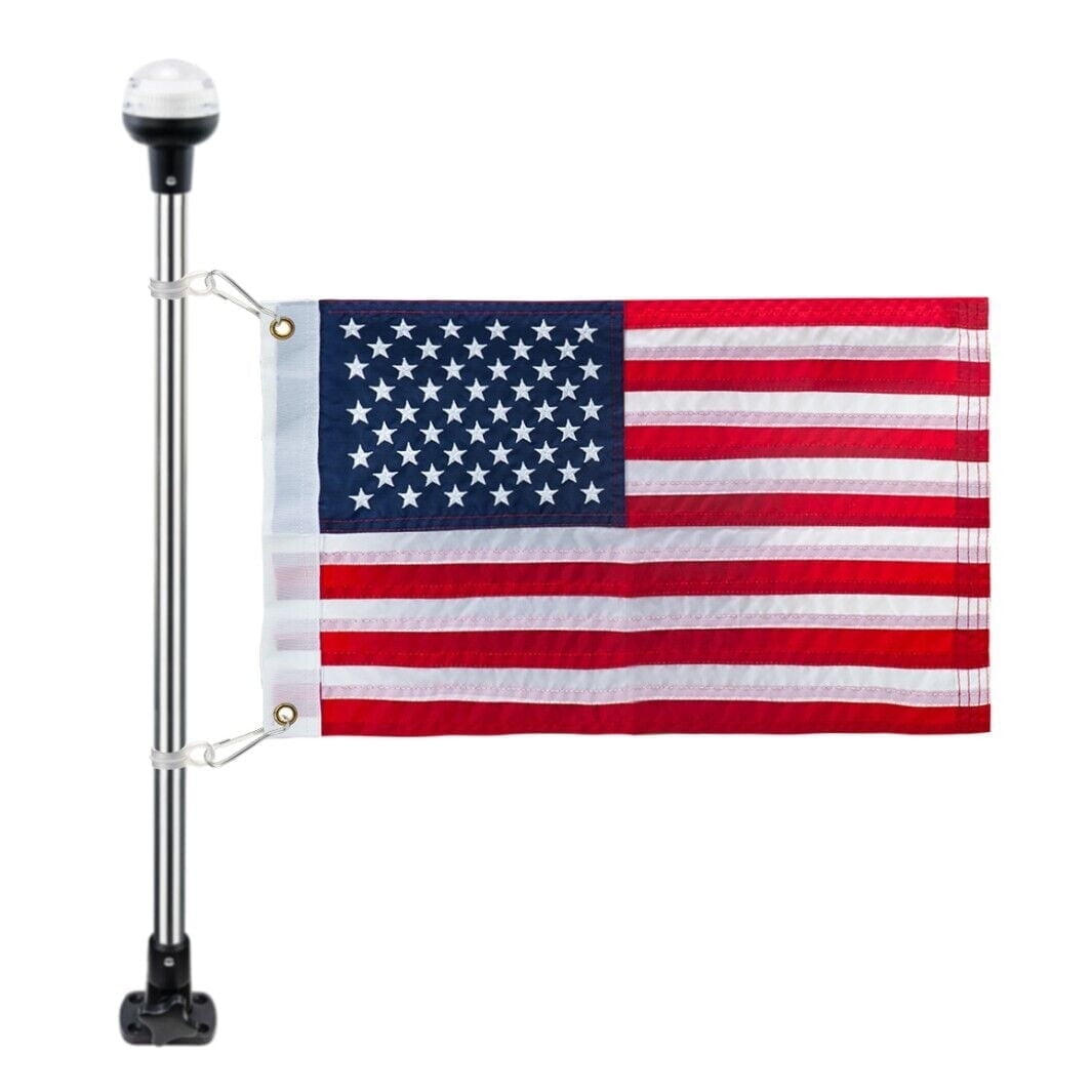 Pactrade Marine LED Folding All-Round Stern Light & US Flag, Model B-78 ...