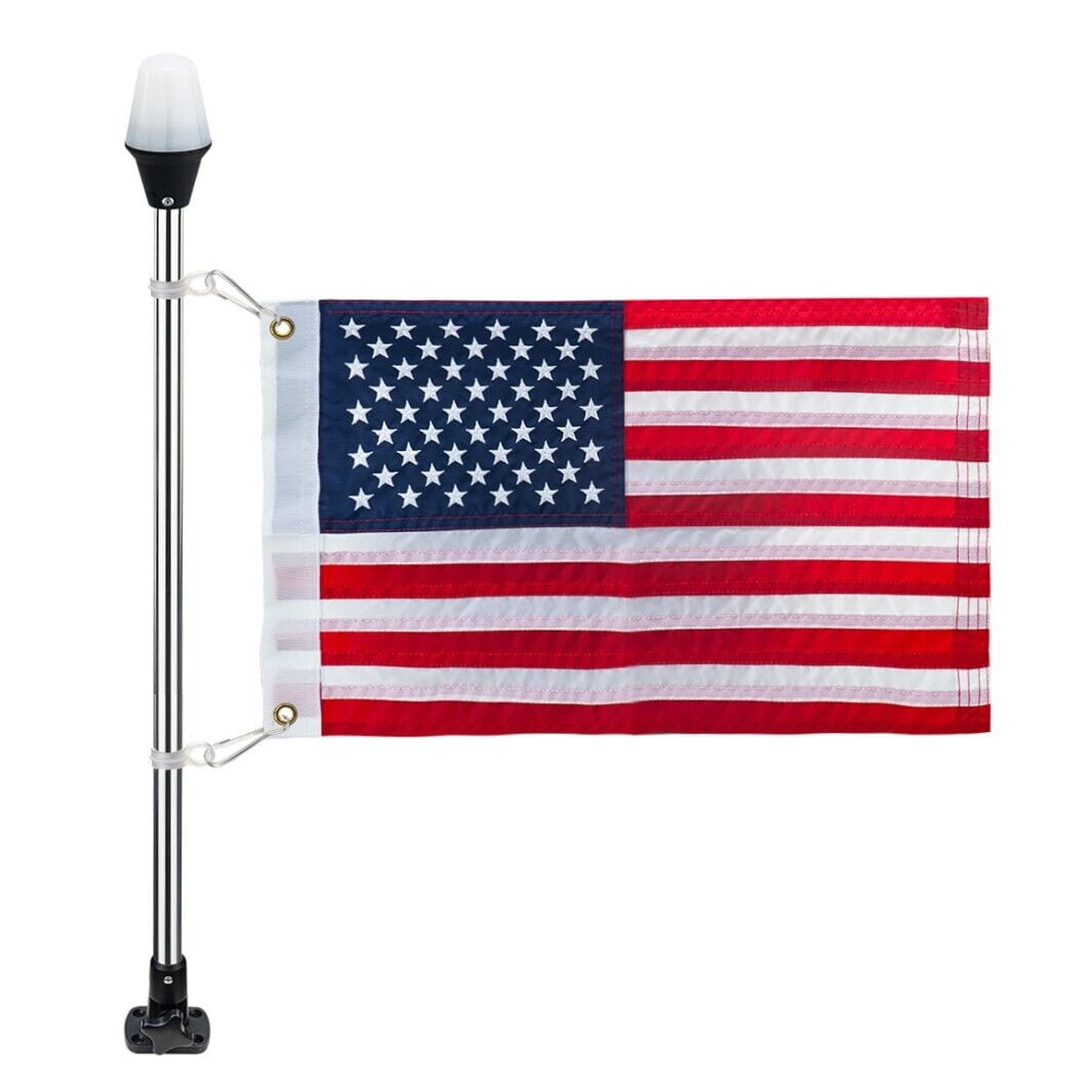 Pactrade Marine LED Folding All-Round Stern Light & US Flag, Model C ...
