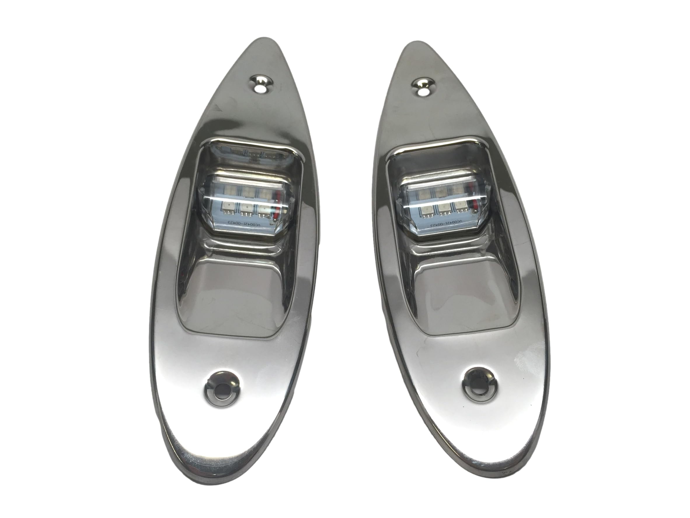 Pactrade Marine Navigation Pair of LED Side Bow Tear Drop Lights SS ...