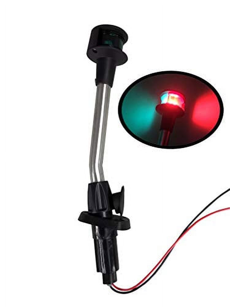 Pactrade Marine Navigation Red Green Angled Pole Bow LED Light 2-Prong ...