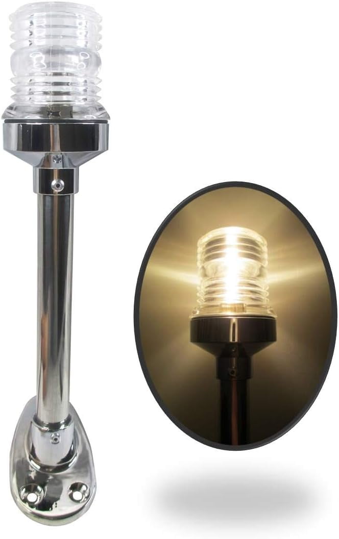 Pactrade Marine Stern Light Stainless Steel Tubing CPB Base BA15D Bulb ...