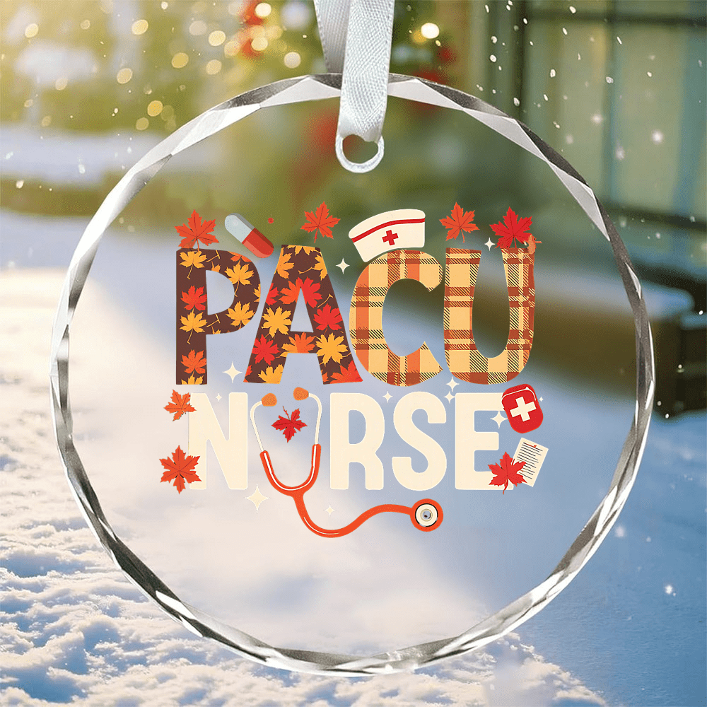 Pacu Nurse Fall Autumn Leaves Stethoscope Thanksgiving Ornament Home ...