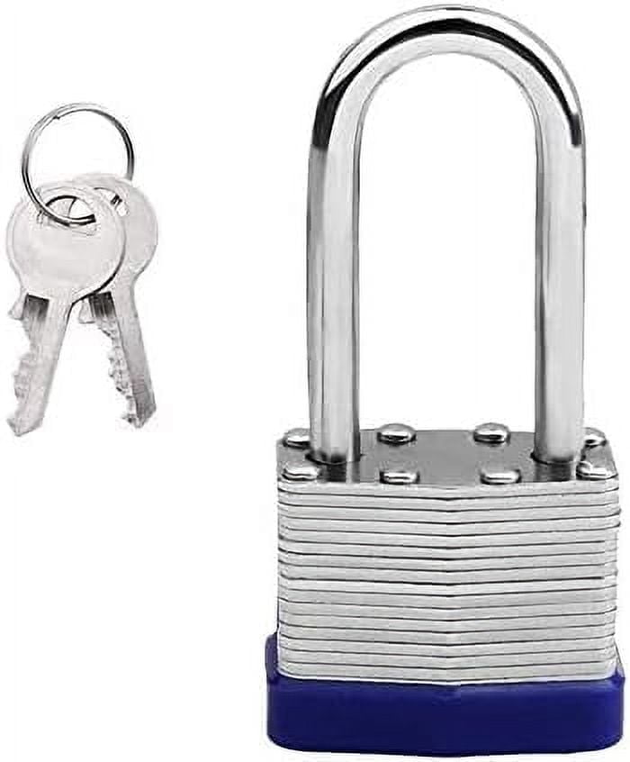 Pad Lock, Long Shackle Heavy Duty Padlock with Key, Weatherproof ...