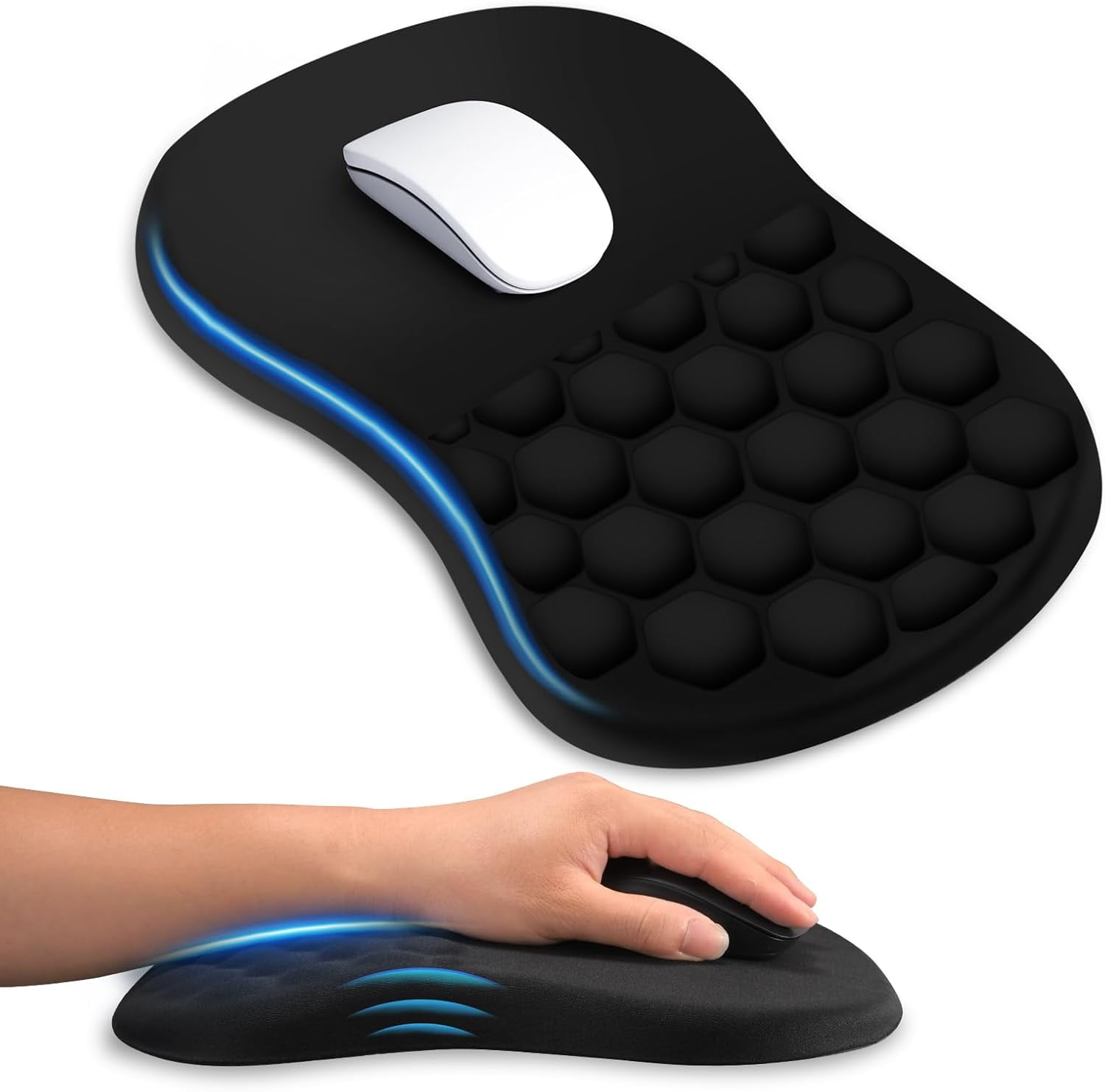 Pad with Wrist Rest, Dual-Slope Design for - Large 12x8 Inch Size with ...