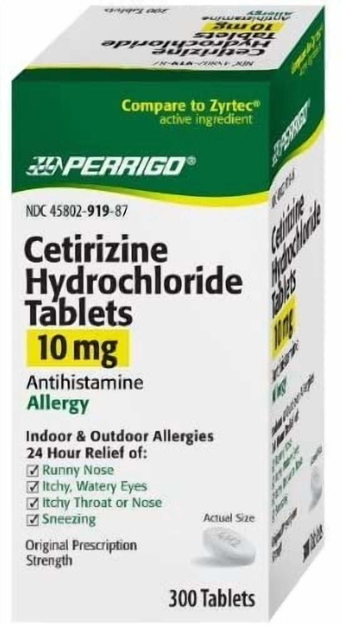 Padagis Cetirizine Hydrochloride 10 mg - 300 Tablets HSA/FSA Eligible ...