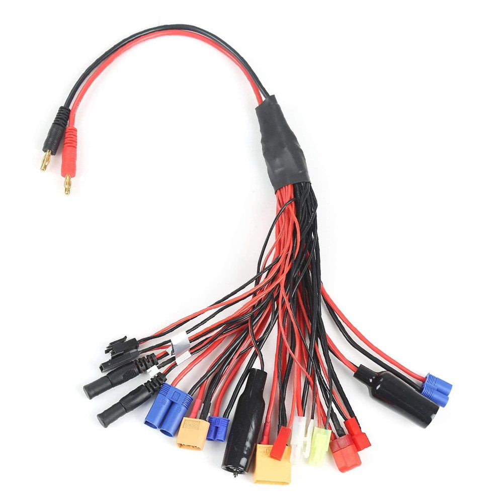 Padarsey RC Lipo Battery Charger Adapter with Multi Plug Squid Charger ...