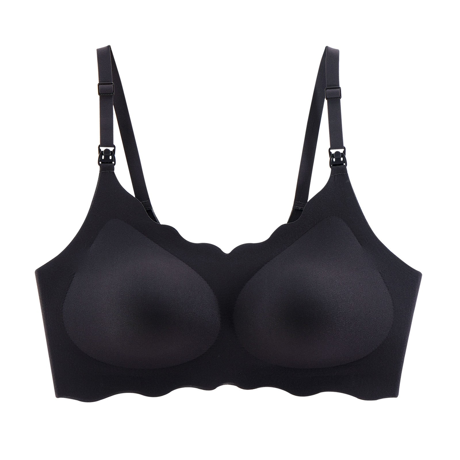 Padded Bra No Underwire Women Solid Color No Size Breastfeeding Bra Thin Push Up No Underwire No