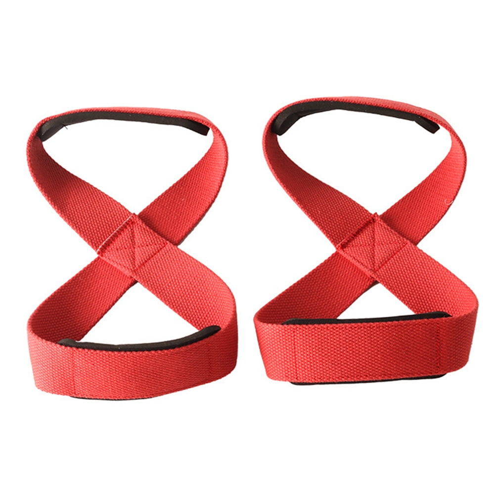 Padded Figure 8 Deadlift Training Straps Pull-Ups Straps for Gym ...