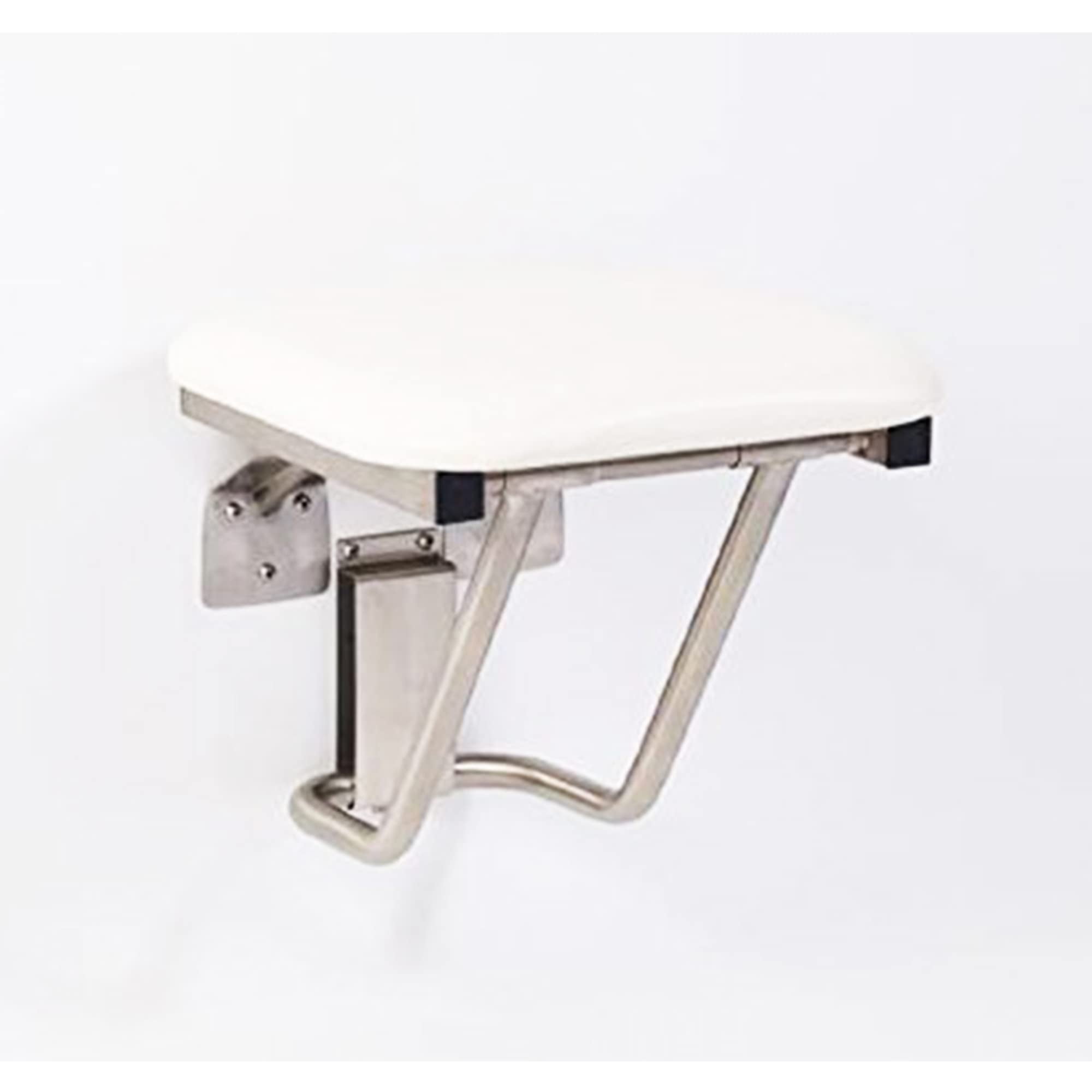 Padded Folding Shower Seat - Wall Mount Bench for Inside Shower / ADA ...