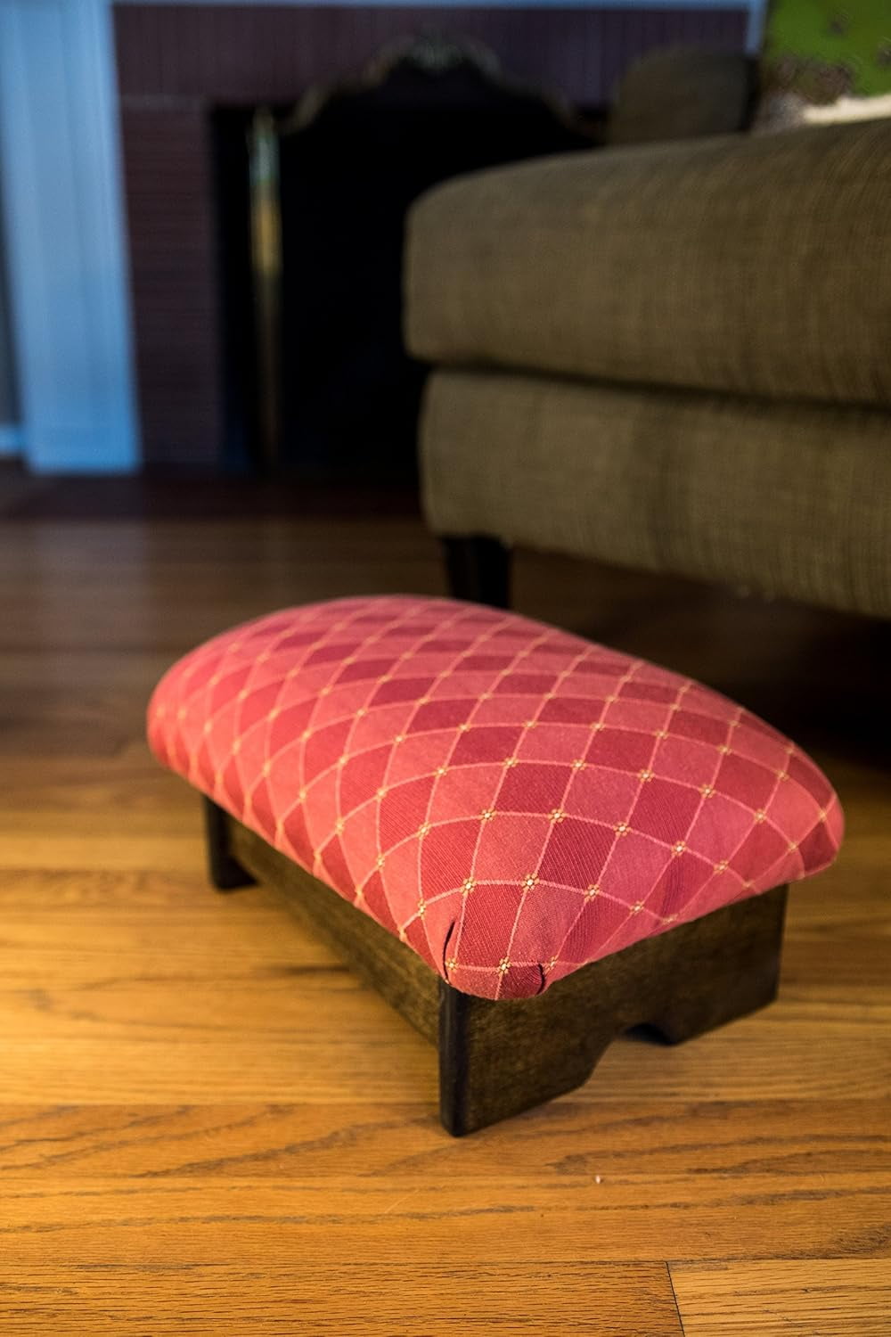 Padded Foot Stool 7" Fabrics (Made in The USA) (Starry Night- Maple ...