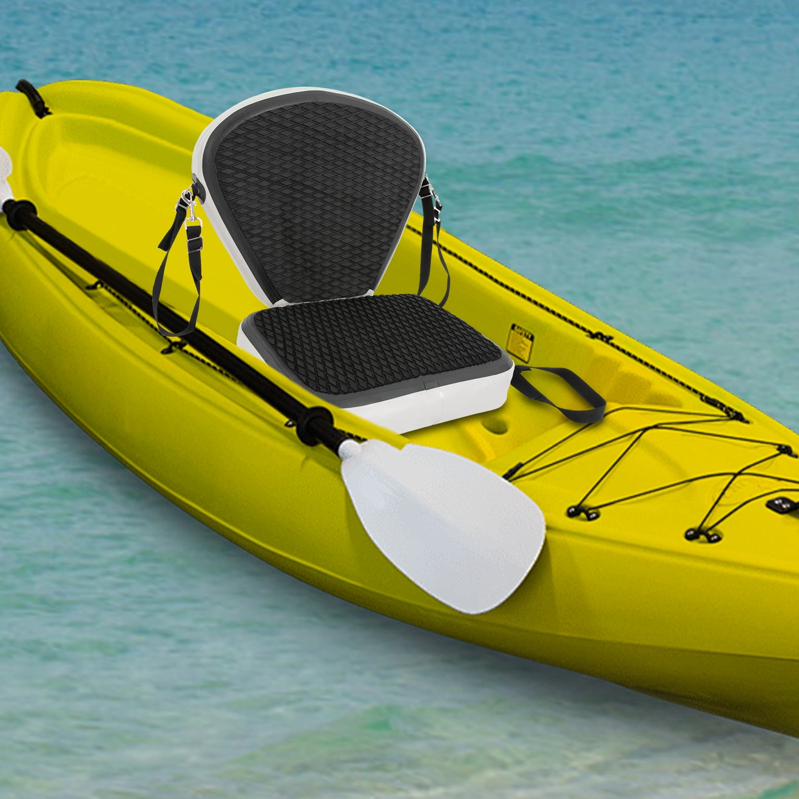 Padded Kayak Seat with Adjustable Straps, Ergonomic Backrest, 360 ...