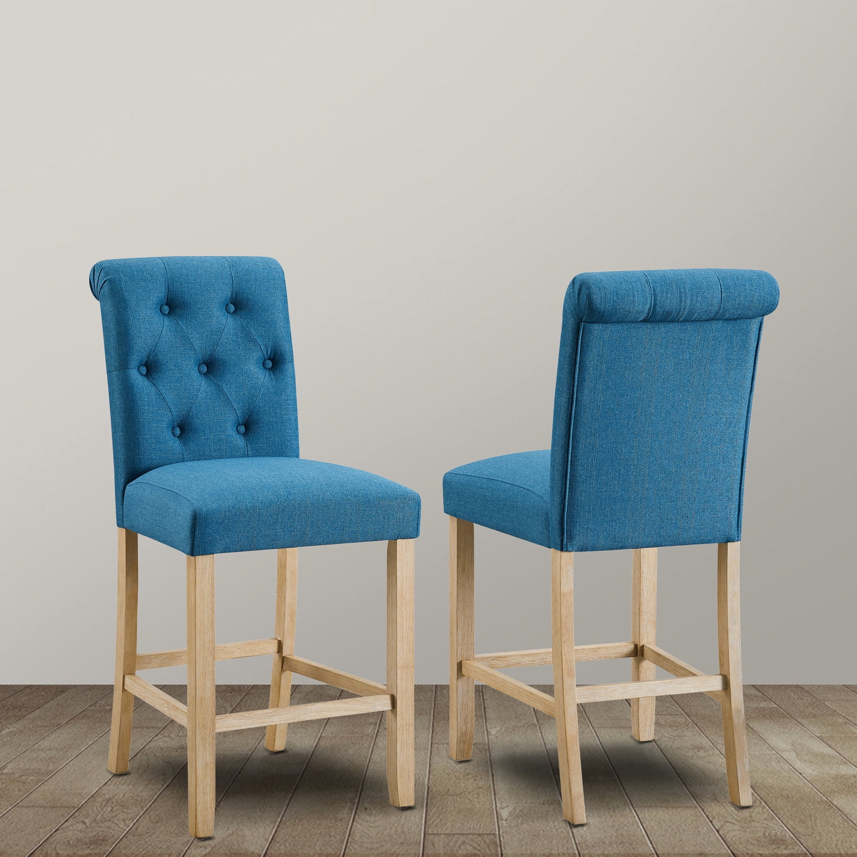 Padded Seat, Button Tufted Stools / Great for Kitchen Island Seating ...