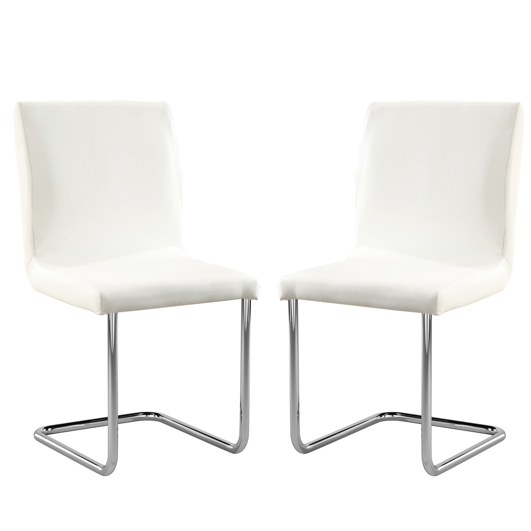 Padded Side Dining Chairs | Ideal for Dining Room Decor | Chrome L ...