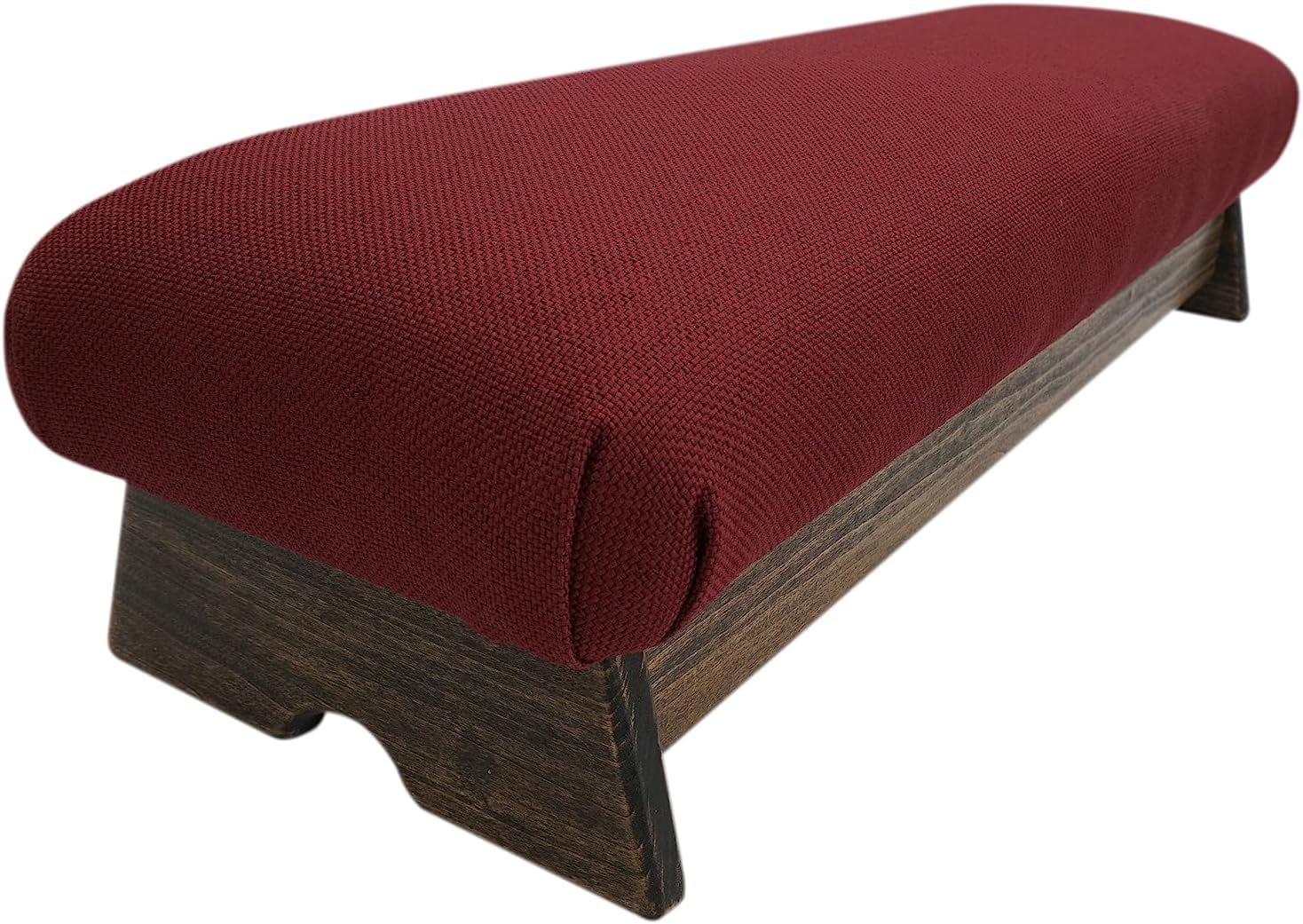 Padded Stability Bedside Foot Stool, Walnut Stain, 7" Tall (Made in The ...