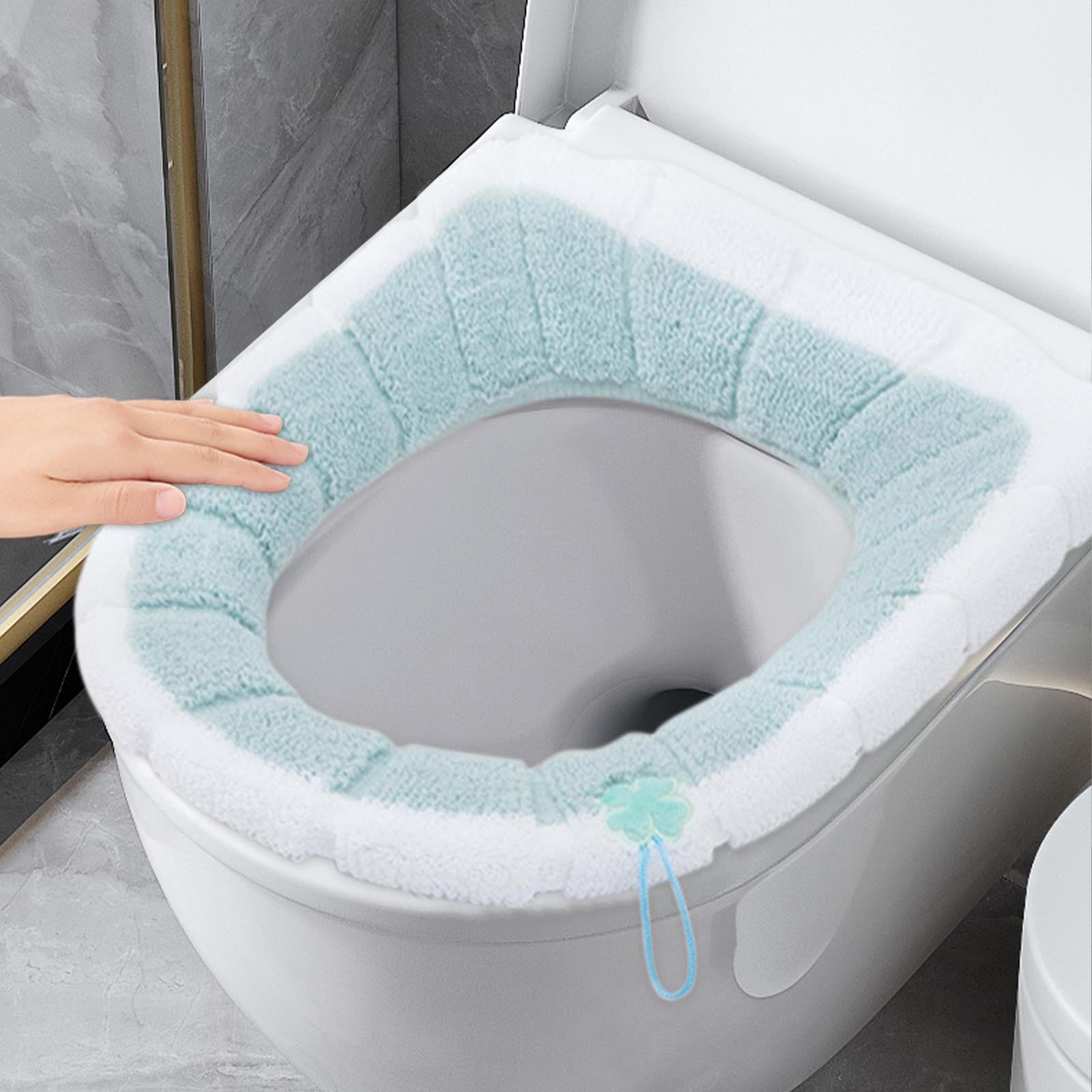Padded Toilet Seat Household Toilet Seat Thickened With Handle Winter ...