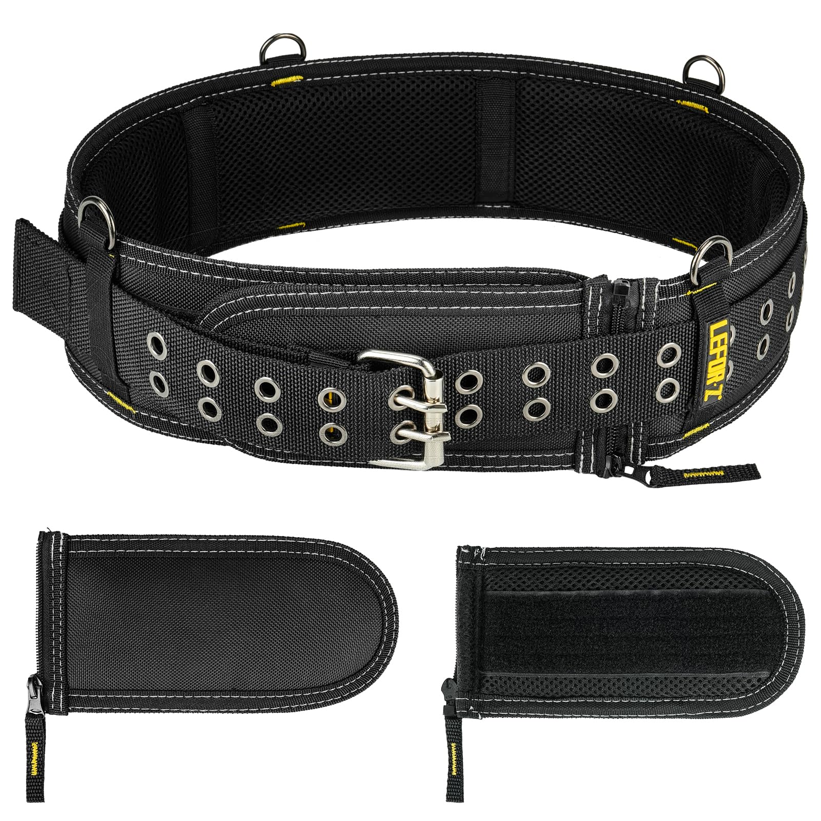 Padded Tool Belt,4-Inch Heavy Duty Tool Belts for Men with 4 Suspenders ...