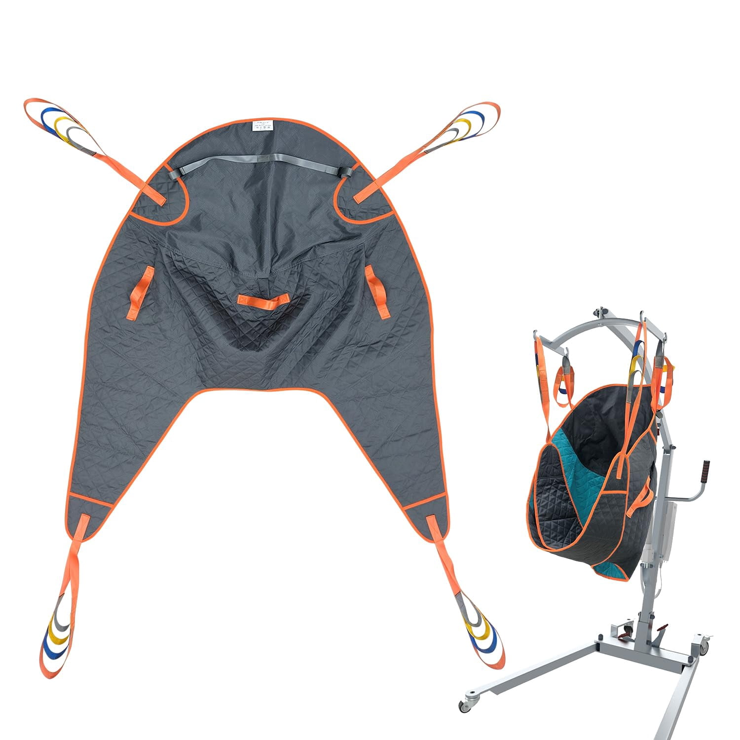 Padded U-Sling, Universal Patient Lift Sling for Home Use, Divided Leg ...