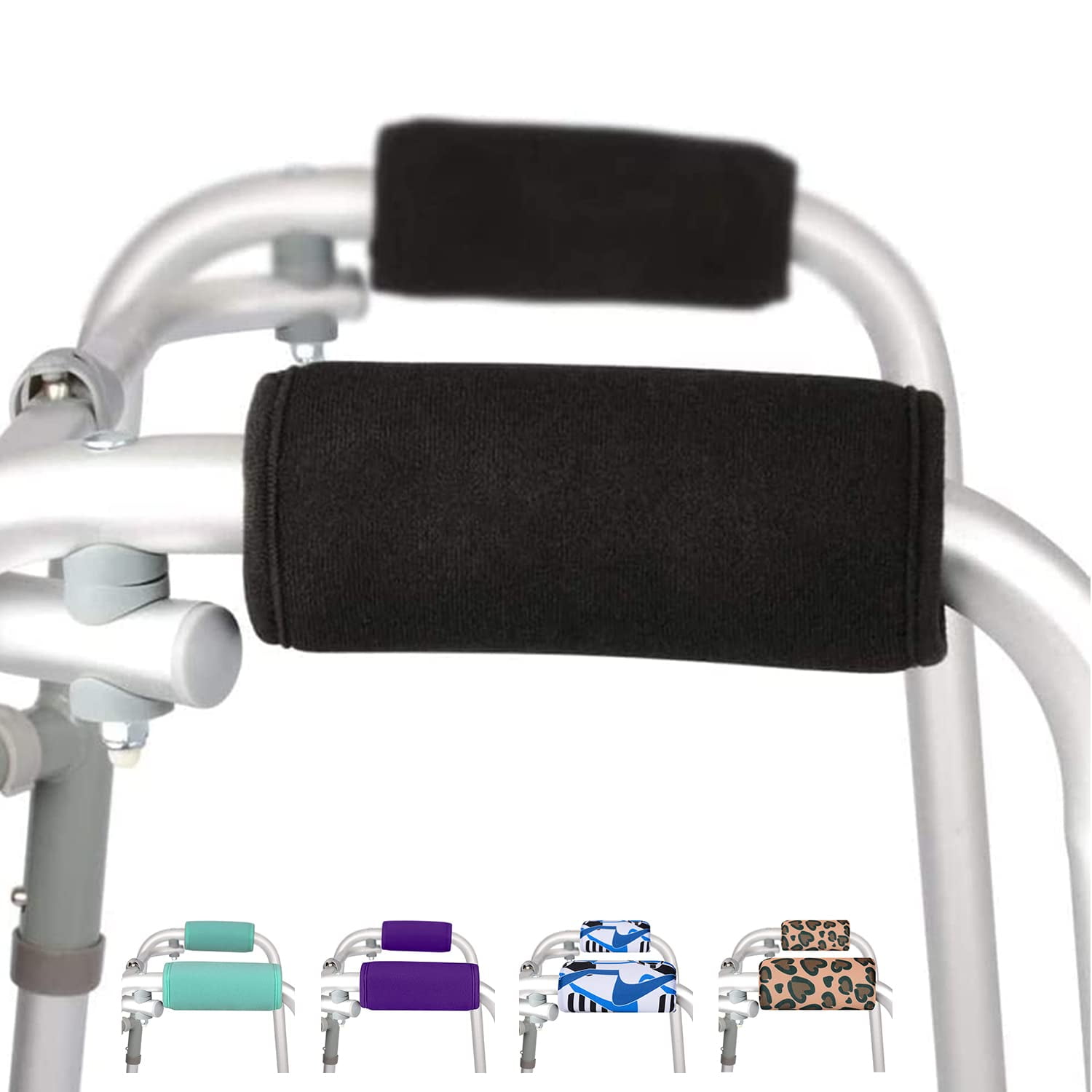 Padded Walker Hand Grips (2 Pack), Soft Comfortable Cushion Rollator ...