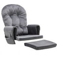 Paddie Glider Rocker Replacement Cushions with Storage Velvet Washable ...