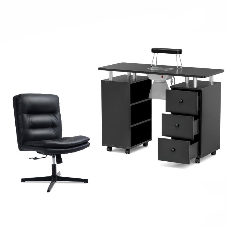 Paddie Manicure Table Set, Nail Beauty Manicure Desk Nail Table Station ...