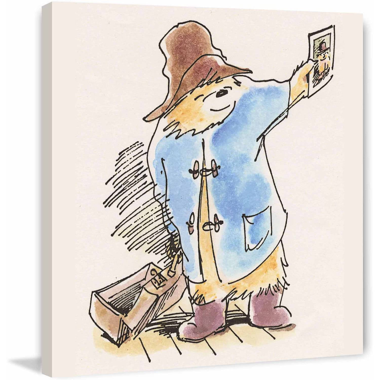 Paddington Bear Postcard Art Print on Premium Canvas - Walmart.com