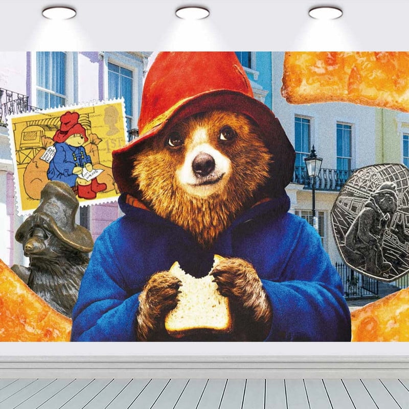 Paddington Bear Taspestry Wall Decor Birthday Banner Backdrop ...