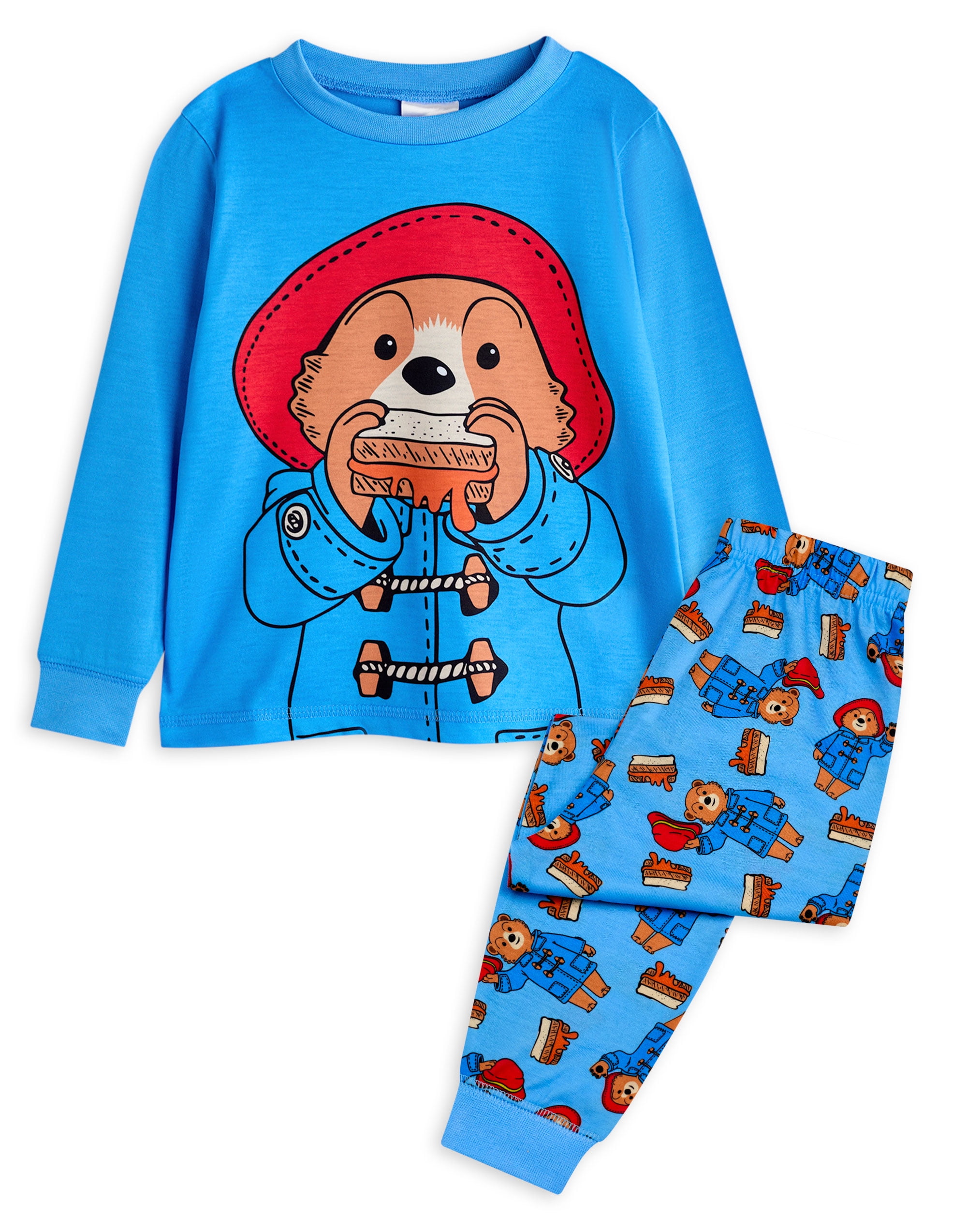 Paddington Bear Unisex Kids Blue Long Sleeve Long Leg Pyjama Set ...