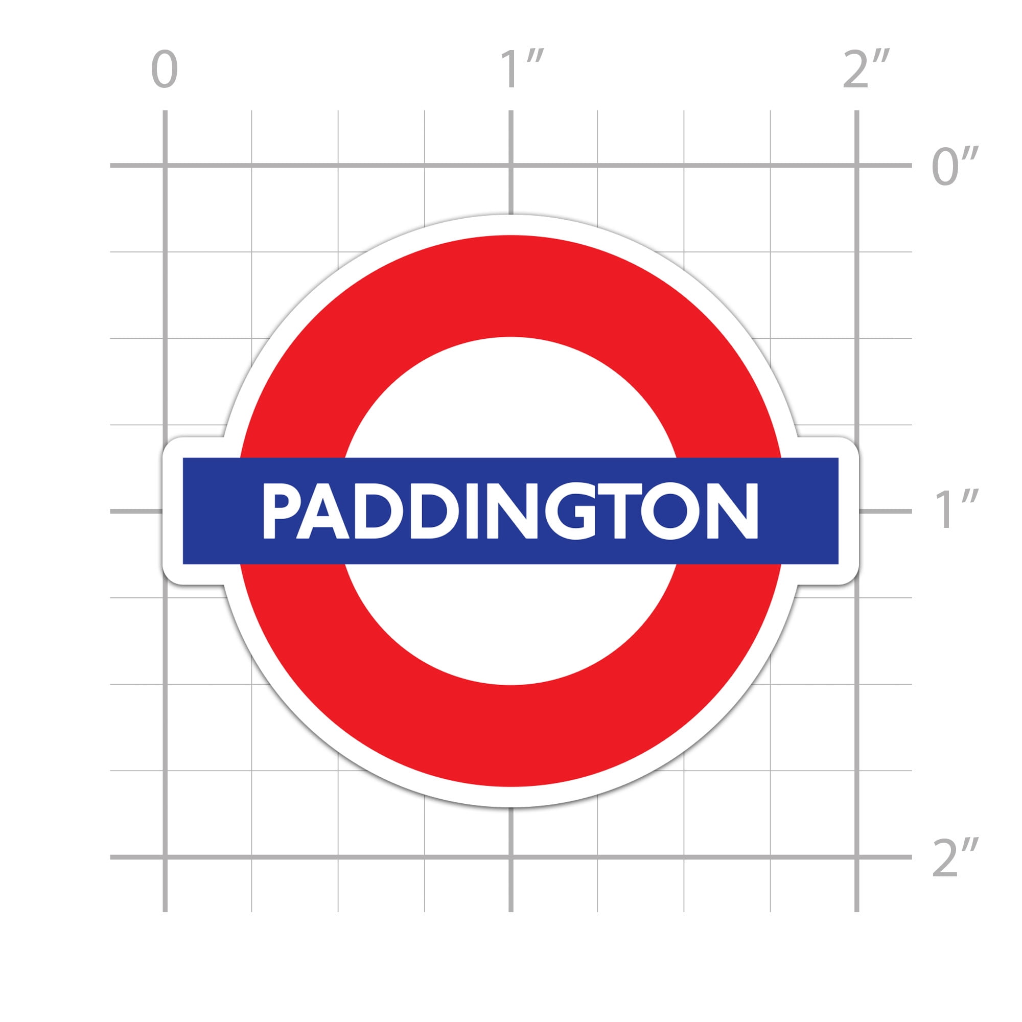 Paddington Tube Sign Roundel Sticker for water bottle phone tumbler ...