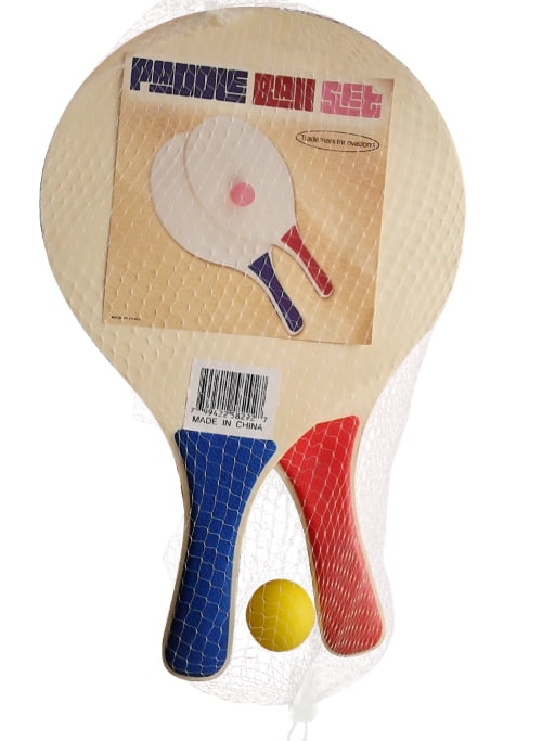 Paddle Ball Beach Ball Game - Wooden Set of 2 Paddles and Ball - By ...