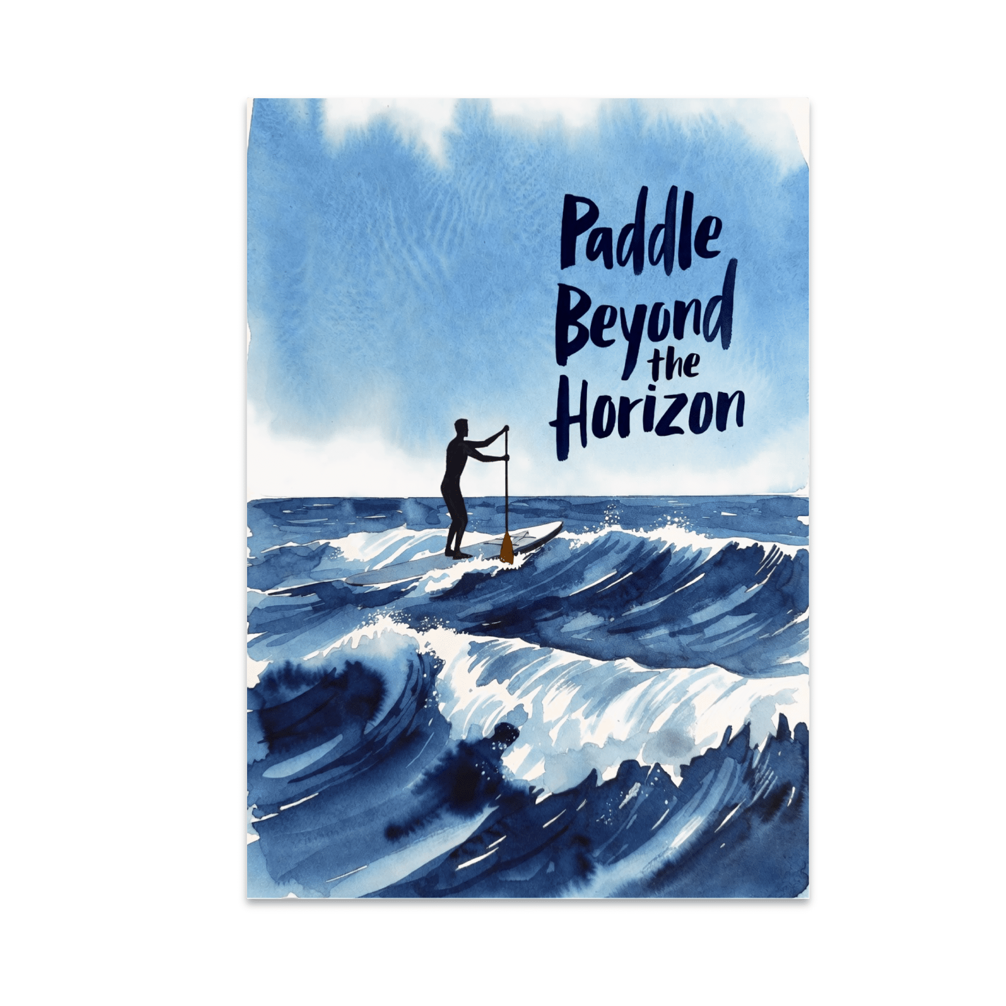Paddle Beyond the Horizon Art - Ocean Journey Enthusiast - 13x19 Poster ...