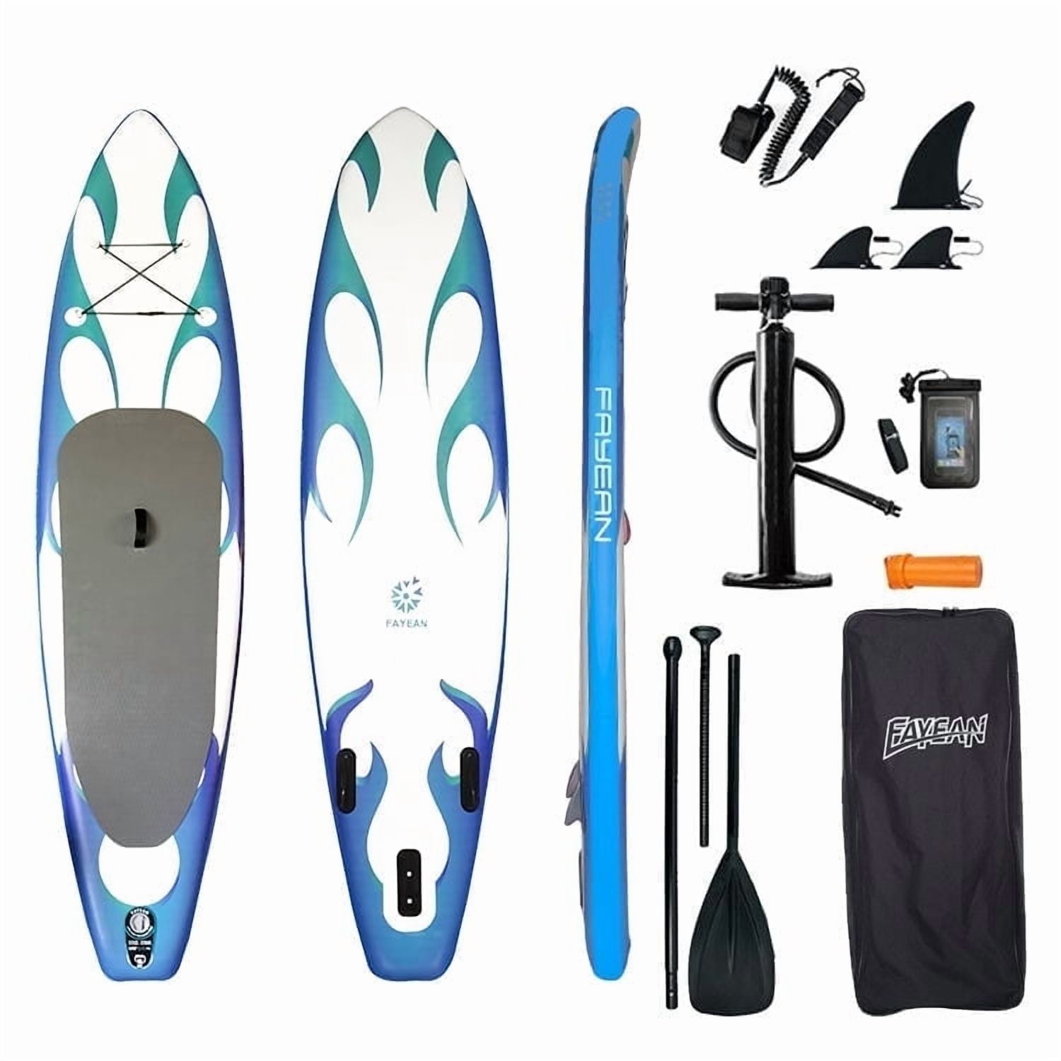 11' Inflatable Paddle Board with SUP Accessories, Durable SUP Paddle ...