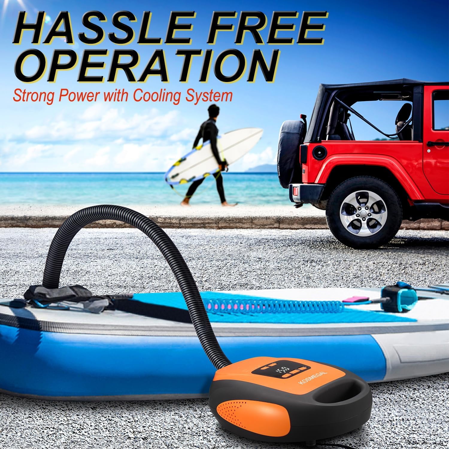 Paddle Board Pump Electric Portable, SUP Pump for Paddleboard, 20PSI ...