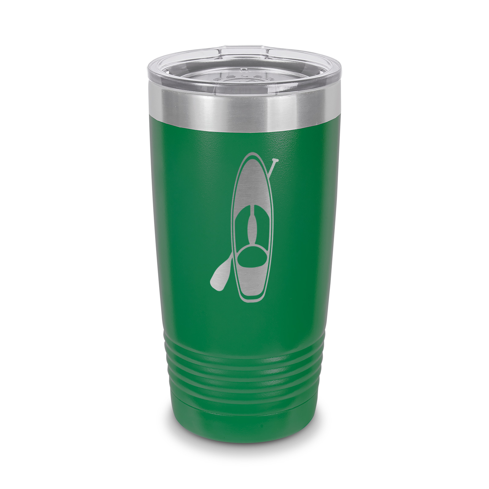Paddle Board and Paddle Tumbler 20 oz - Laser Engraved w/ Clear Lid ...