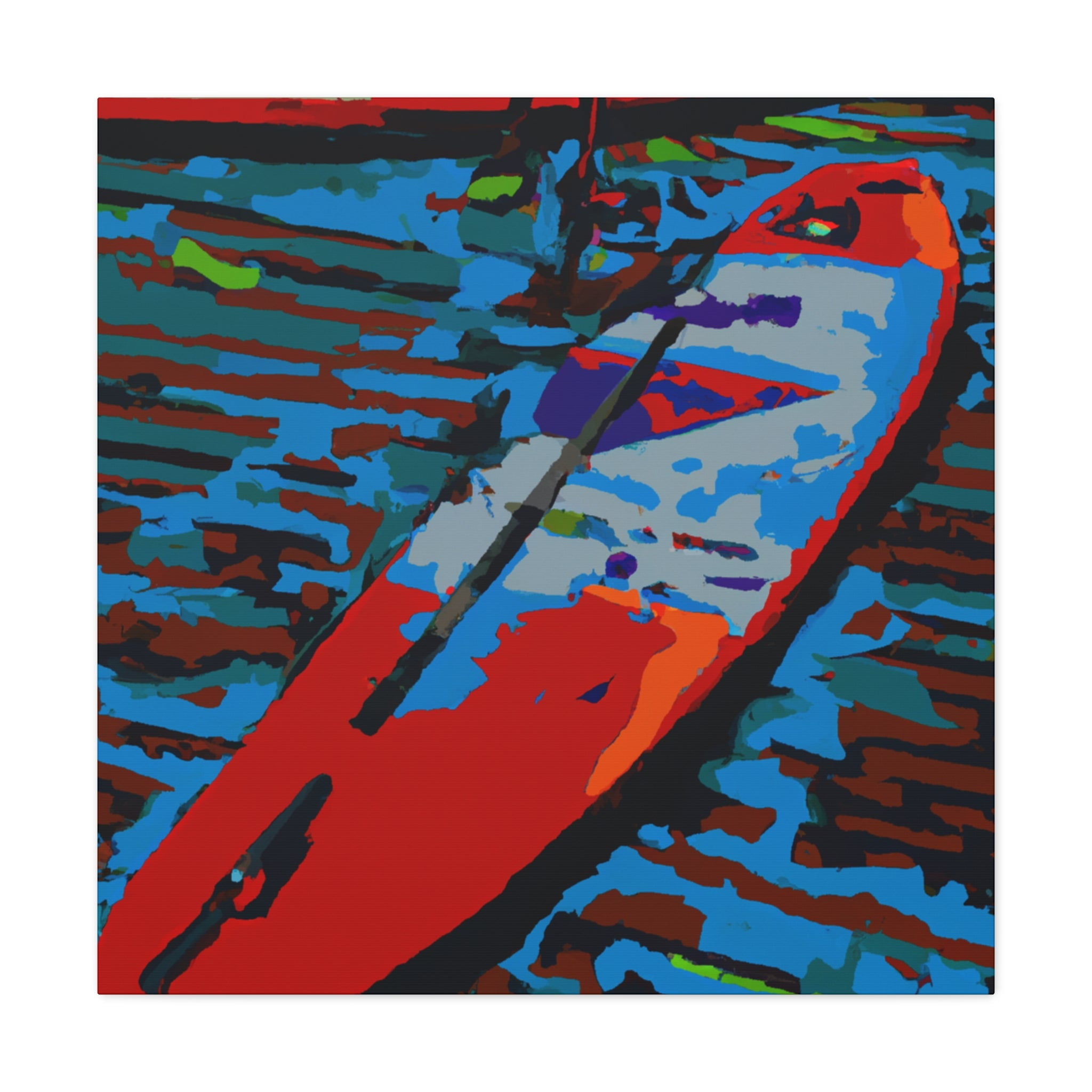 Paddle Boarding Reflection - Canvas - Walmart.com