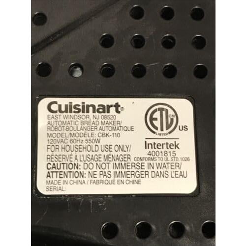 Paddle Fits Cuisinart Bread Maker Models Cbk 110 Cbk 110bp 50 Off