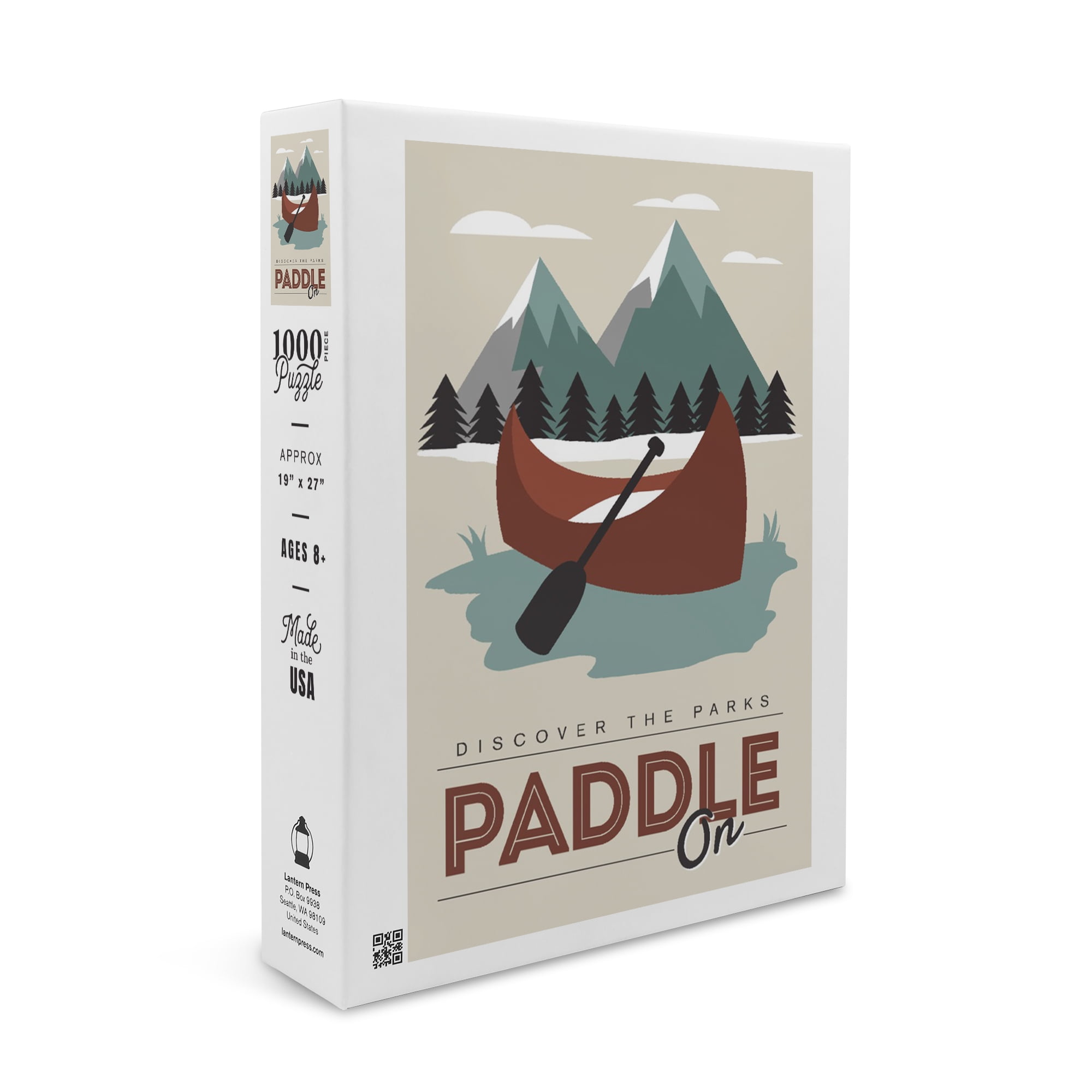 Paddle On (Maroon Canoe), Discover the Parks (1000 Piece Puzzle, Size ...