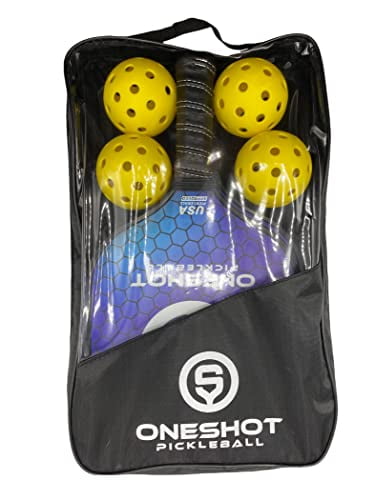 Paddle Set | 2 Player Pack with Pickleballs and Paddle Bag | Polymer ...