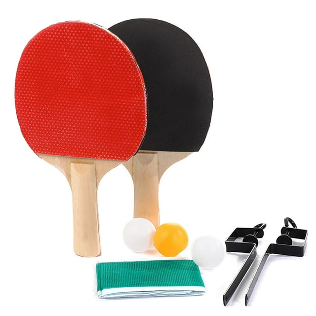 Paddle Set With Table Tennis Net And Post Set Table Tennis Racket Set ...