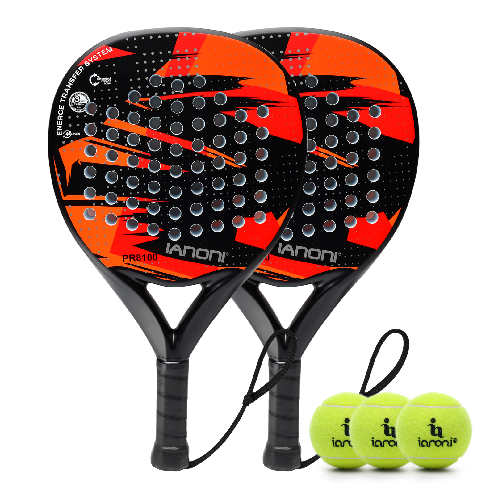 Paddle Tennis Racket Carbon Fiber Surface with EVA Memory Flex Foam ...