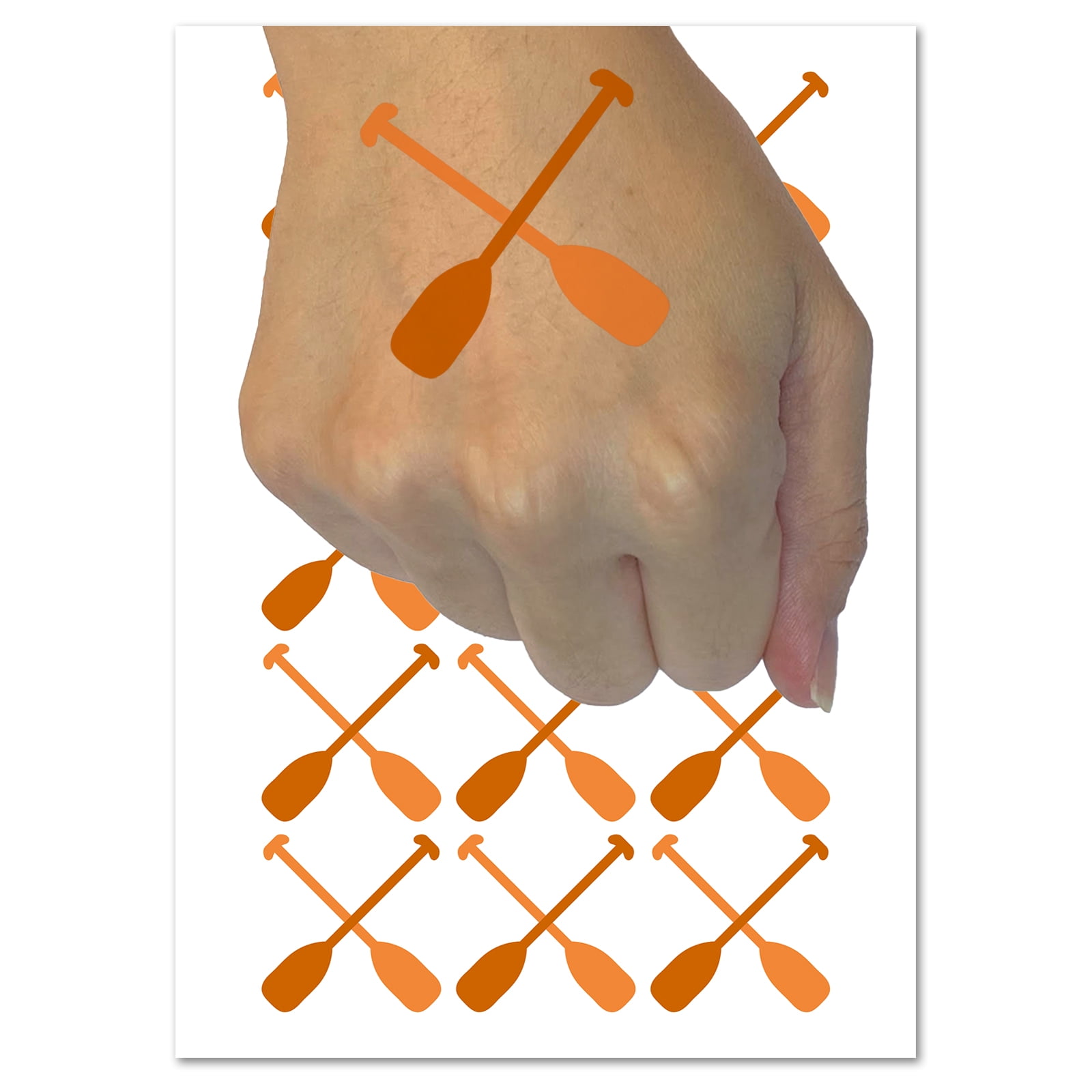 Paddles Oar Canoes Kayaks Rafting Water Resistant Temporary Tattoo Set ...