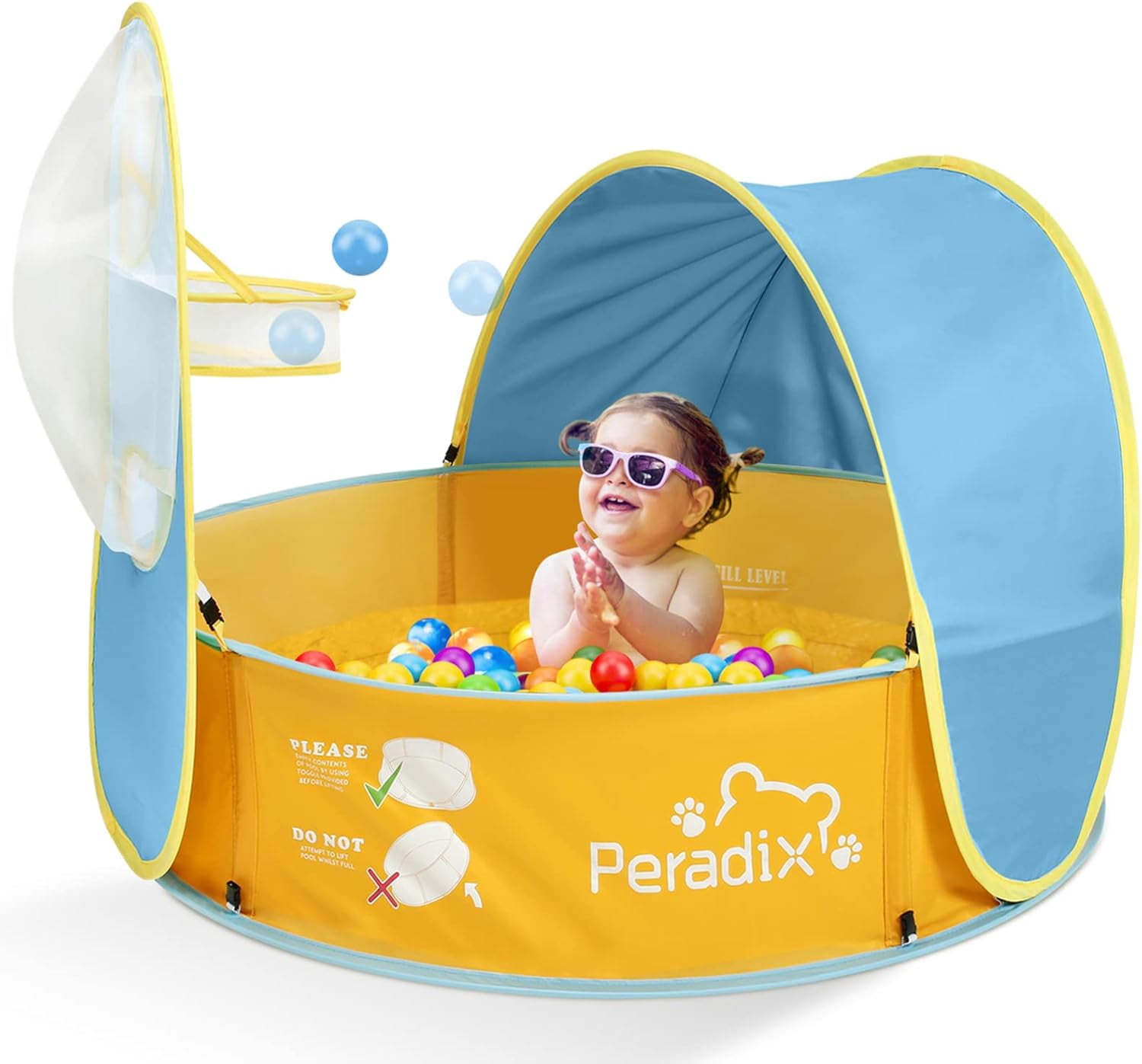 Paddling Pool for Kids & Pets Infant Ball Pit Tent, Baby Beach Tent ...