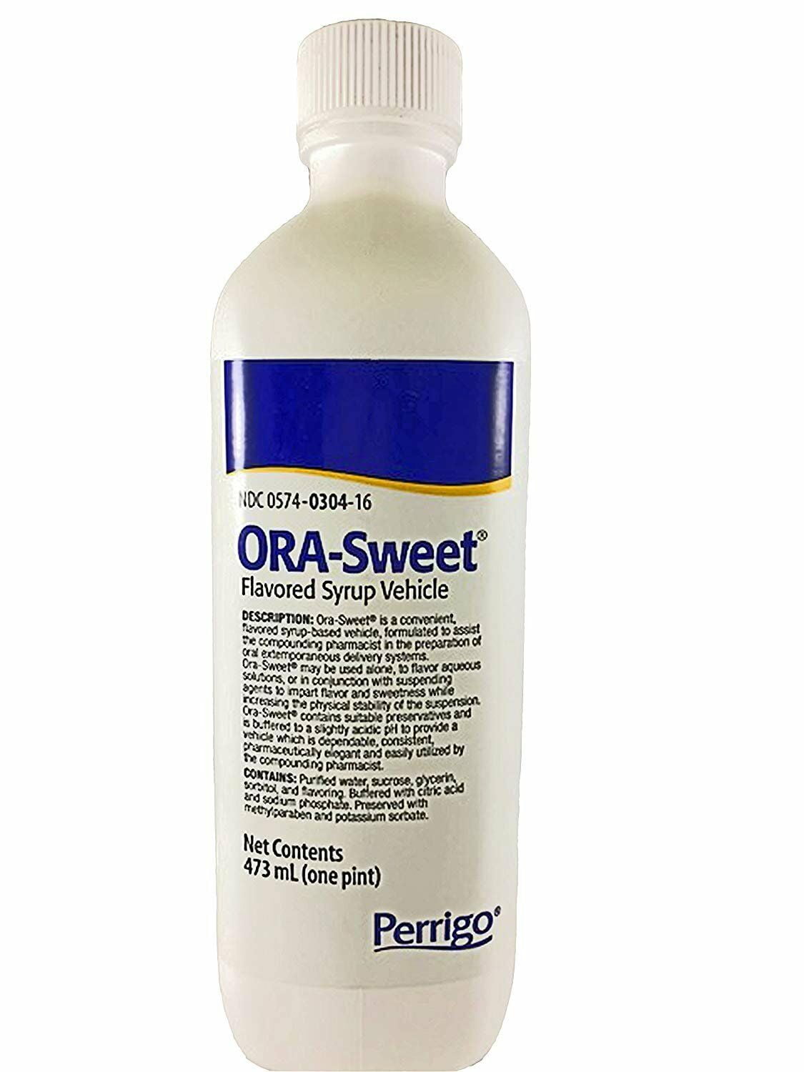 Perrigo Ora-Sweet Flavored Syrup Vehicle, Slightly Acidic, 473ml 16oz ...