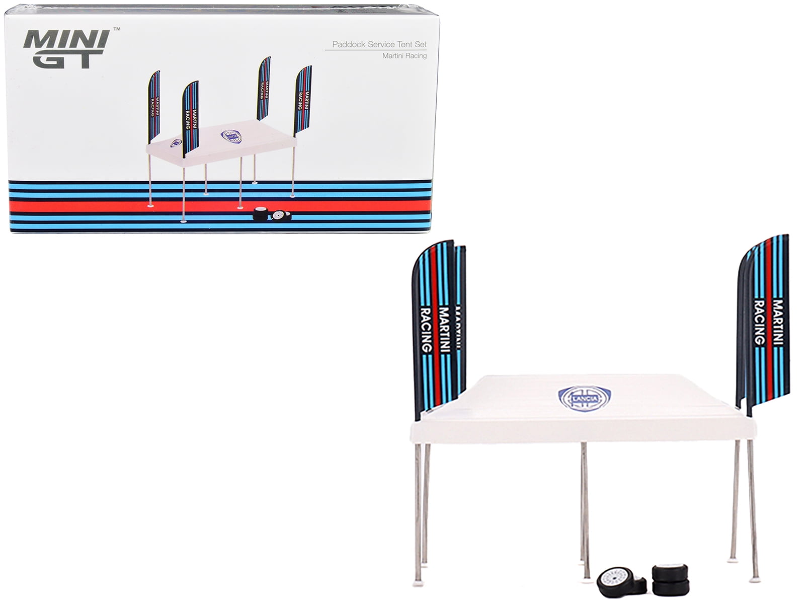 Paddock Service Tent Set with Extra Wheels "Martini Racing" for 1/64 ...