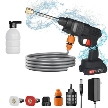 Cordless High Pressure Car Washer,Portable Car Cleaner Machine with 2×1 ...