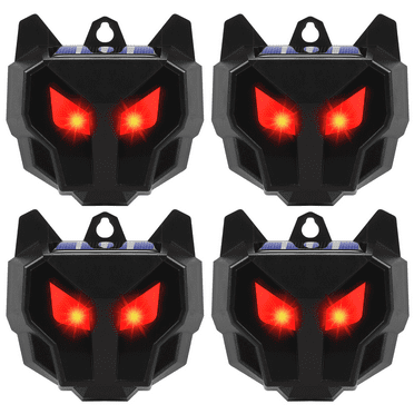 4-Pack Solar Outdoor Animal Repeller, Deer Deterrent with Red Lights ...