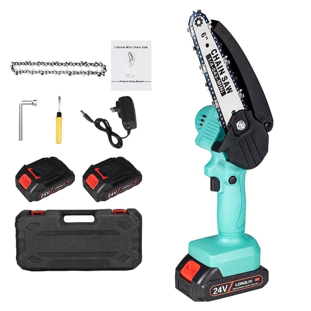 Paddsun Chainsaws, 6-Inch Cordless Saw Electric Battery Chainsaw Hand ...