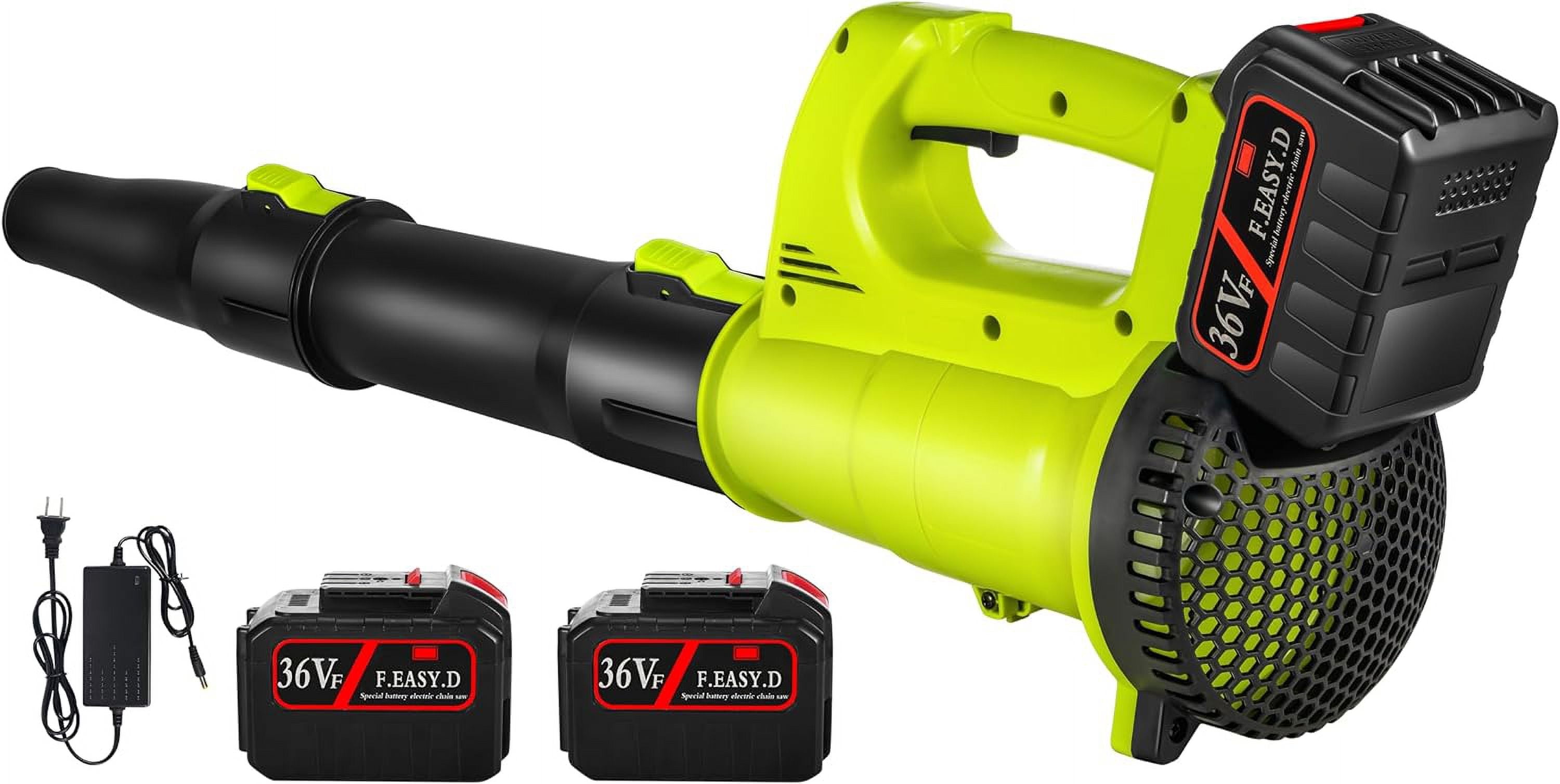 Paddsun 21V Cordless Leaf Blower, Lawn Care & Snow Sweeper, 2x 4500mAh ...